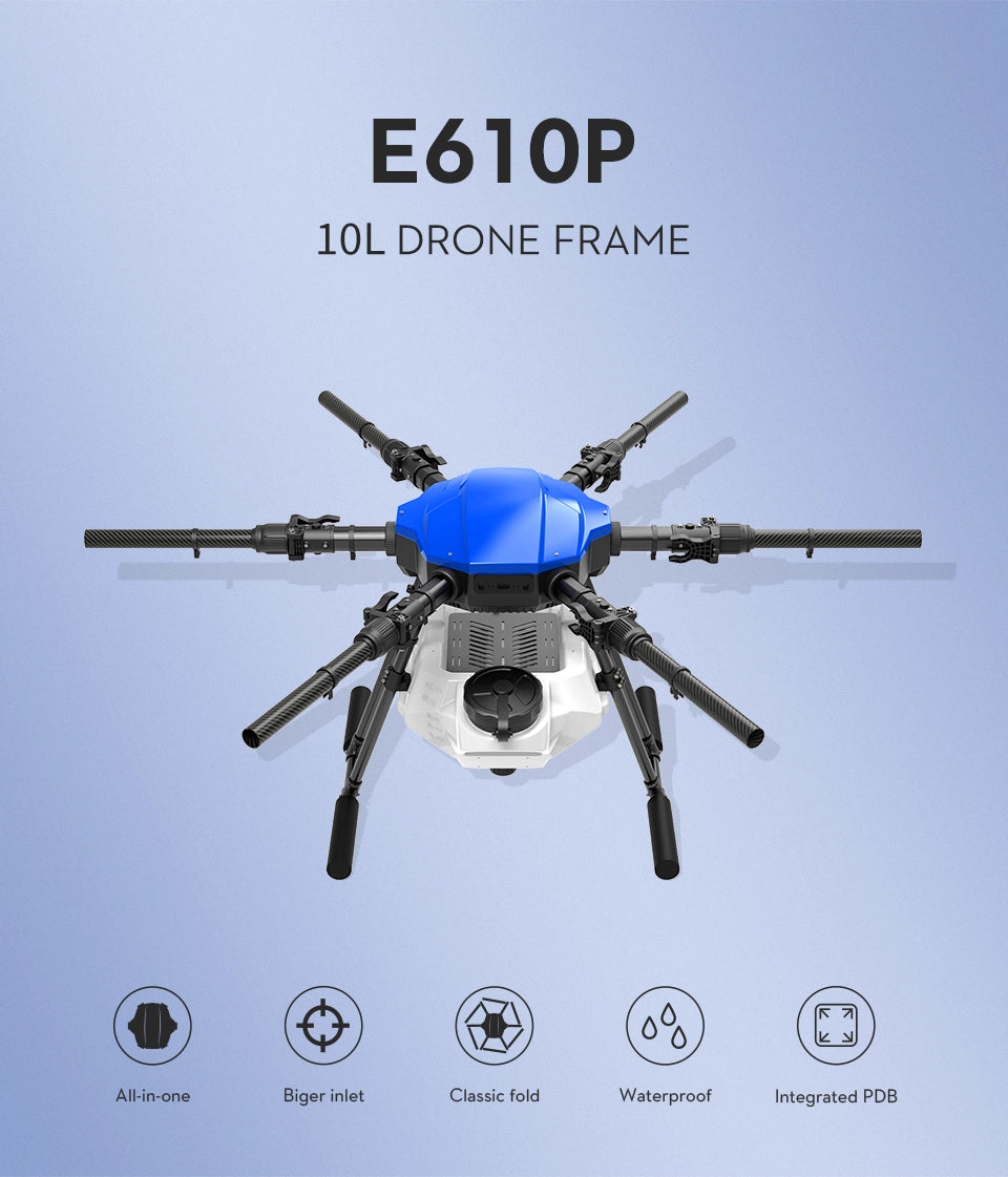 EFT E610P 10L 6 Axis Agricultural Drone Frame – VISHNU WINGS SKY TECH LLP